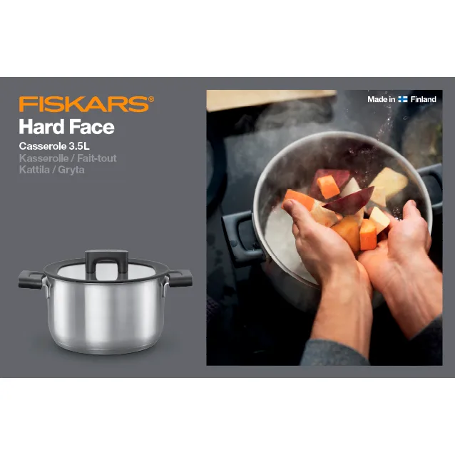 Hard Face Steel 砂锅 （含盖子）来自Fiskars - nordicnest.cn